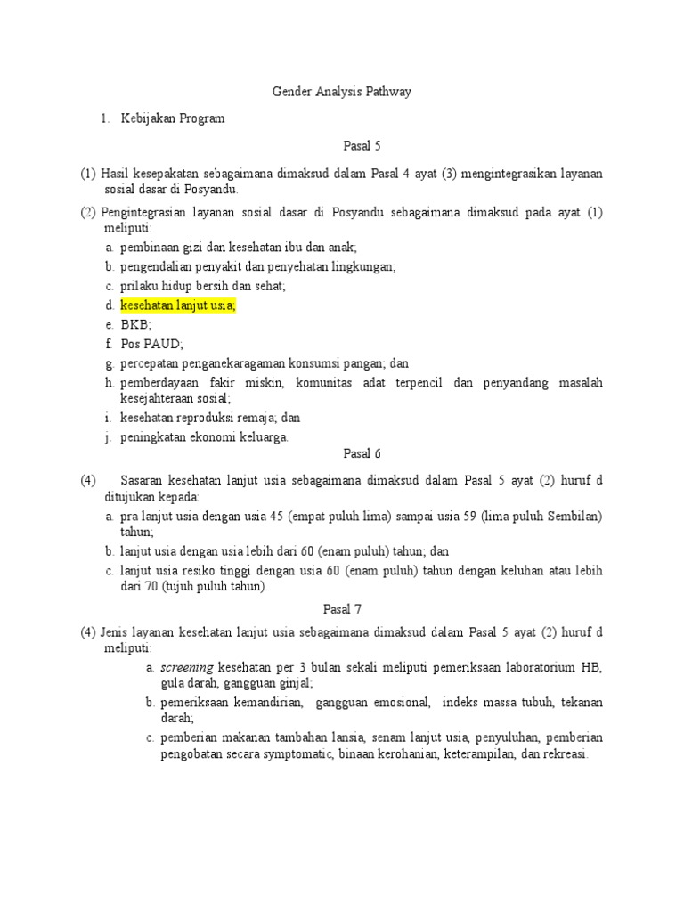 Gender Analysis Pathway | PDF
