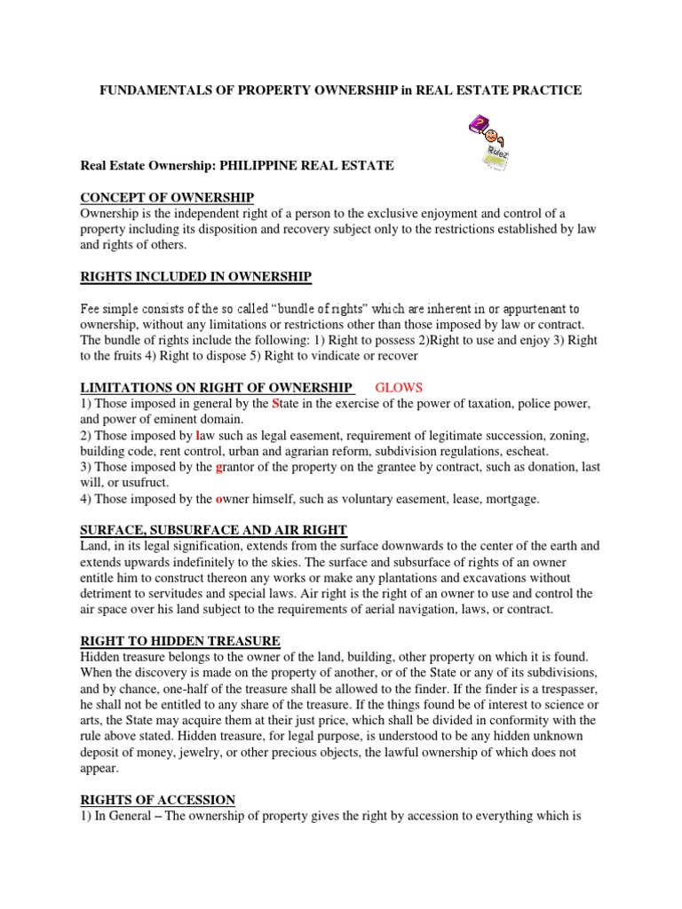 Fundamentals of Property Ownership | PDF | Ownership | Property