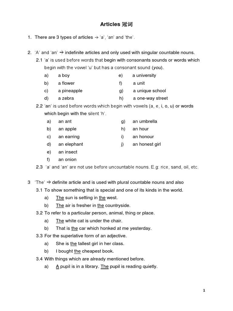 English Notes For Year 6 Pupils | Grammatical Number | Plural