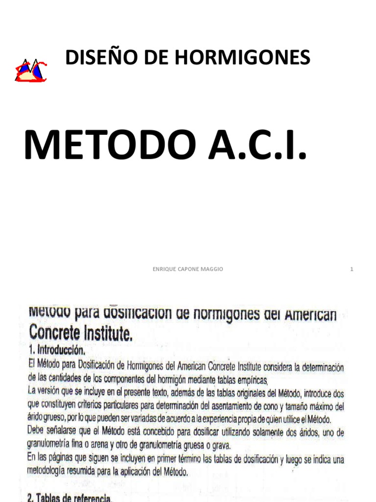 File 713e8aa951 989 Metodo Aci | PDF | Cemento | Hormigón