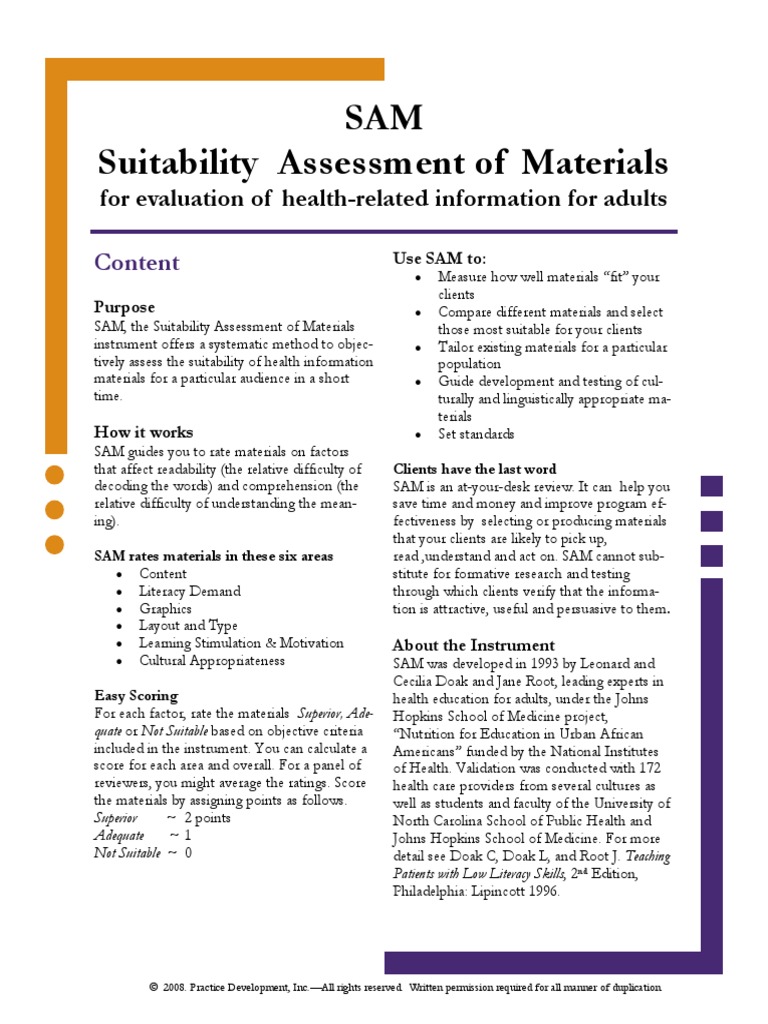 Suitability Assessment of Materials | PDF