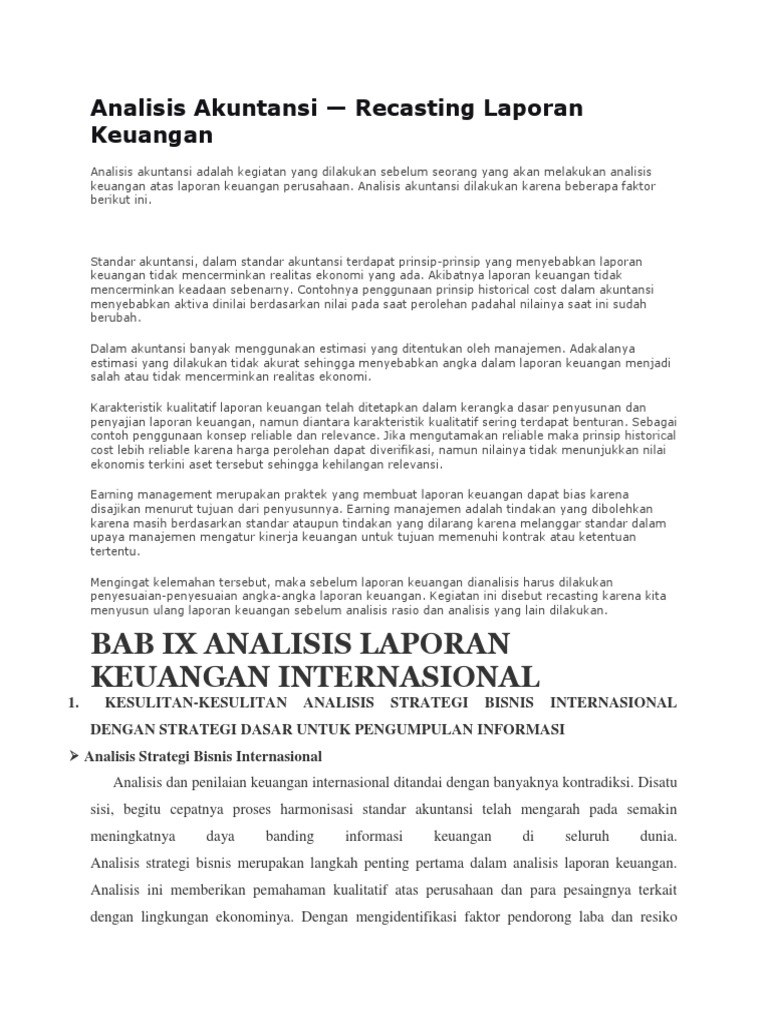 Analisis Akuntansi | PDF | Pengelolaan Keuangan & Uang