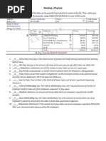 Chapter 10, Lesson 2 Activity | PDF | Paycheck | Payroll