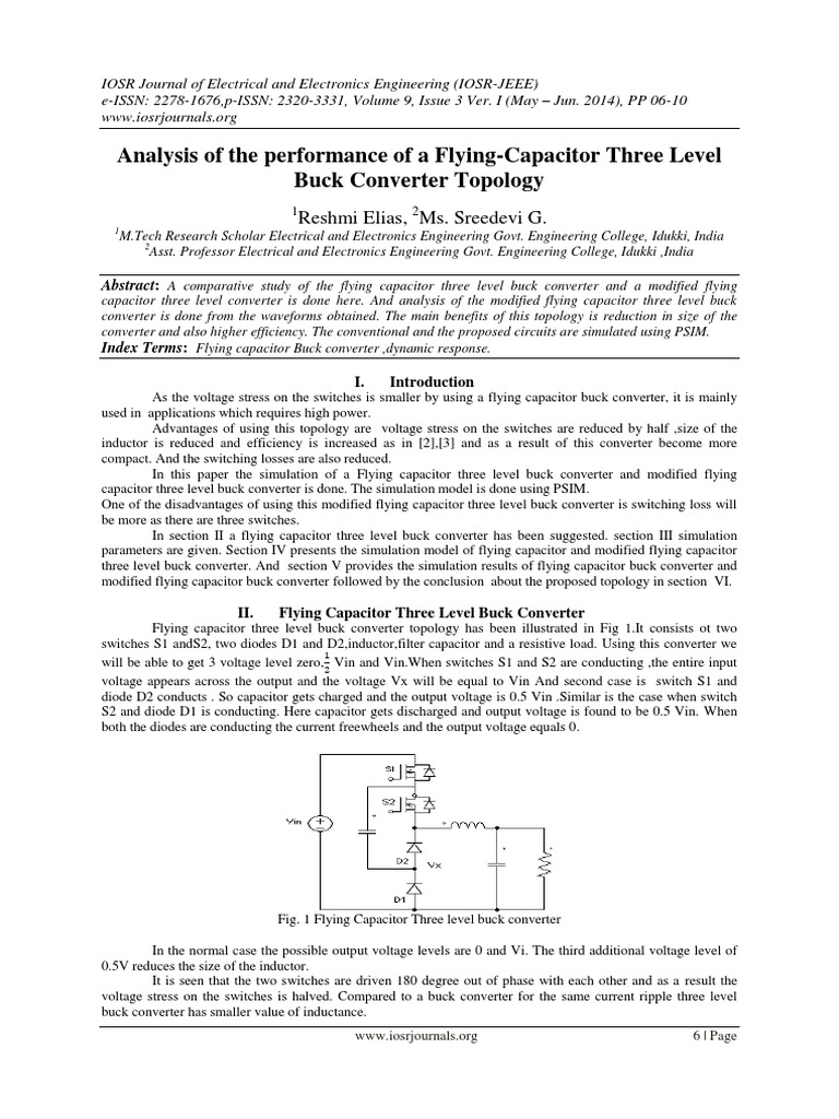 Analysis of The Performance of A Flying-Capacitor Three Level Buck ...