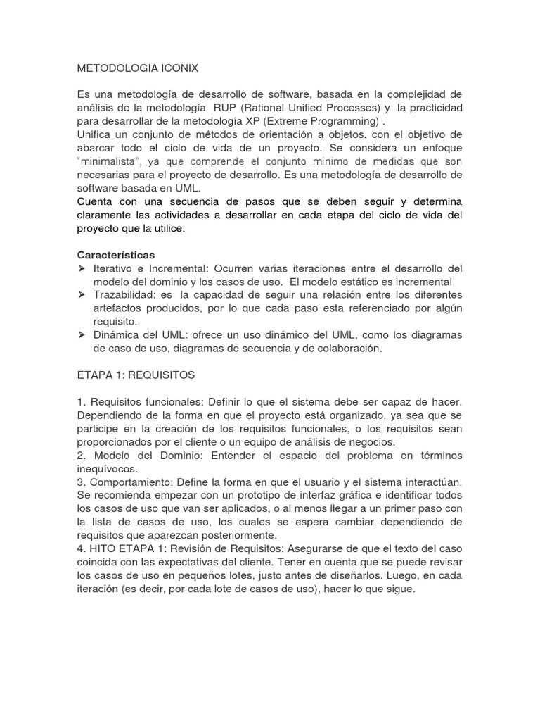 Metodologia Iconix | PDF | Software | Ingeniería de software