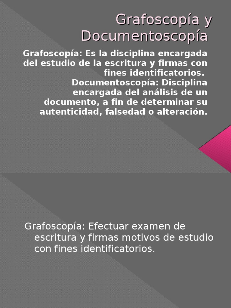 Grafoscopía y Documentoscopía | PDF
