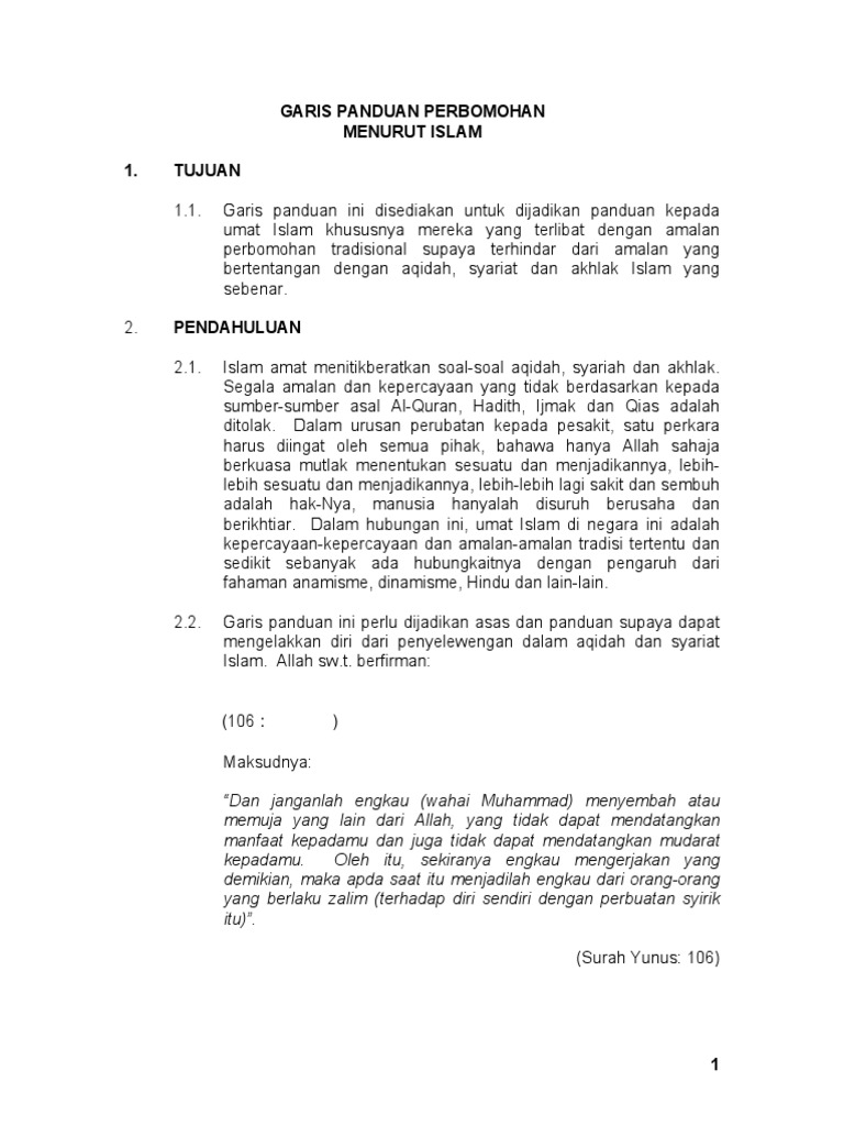 Panduan Perbomohan dalam Islam | PDF