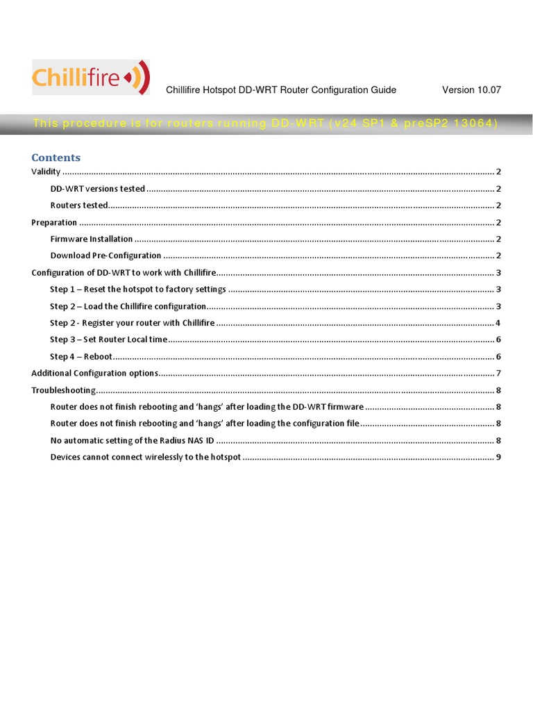 Chillifire Hotspot Router Installation Guide DD-WRT | PDF | Domain Name ...