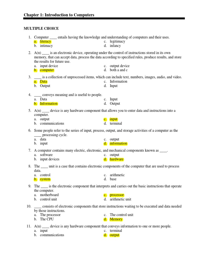 Lecture - 01 With Answers | PDF | Usb Flash Drive | Mobile Device
