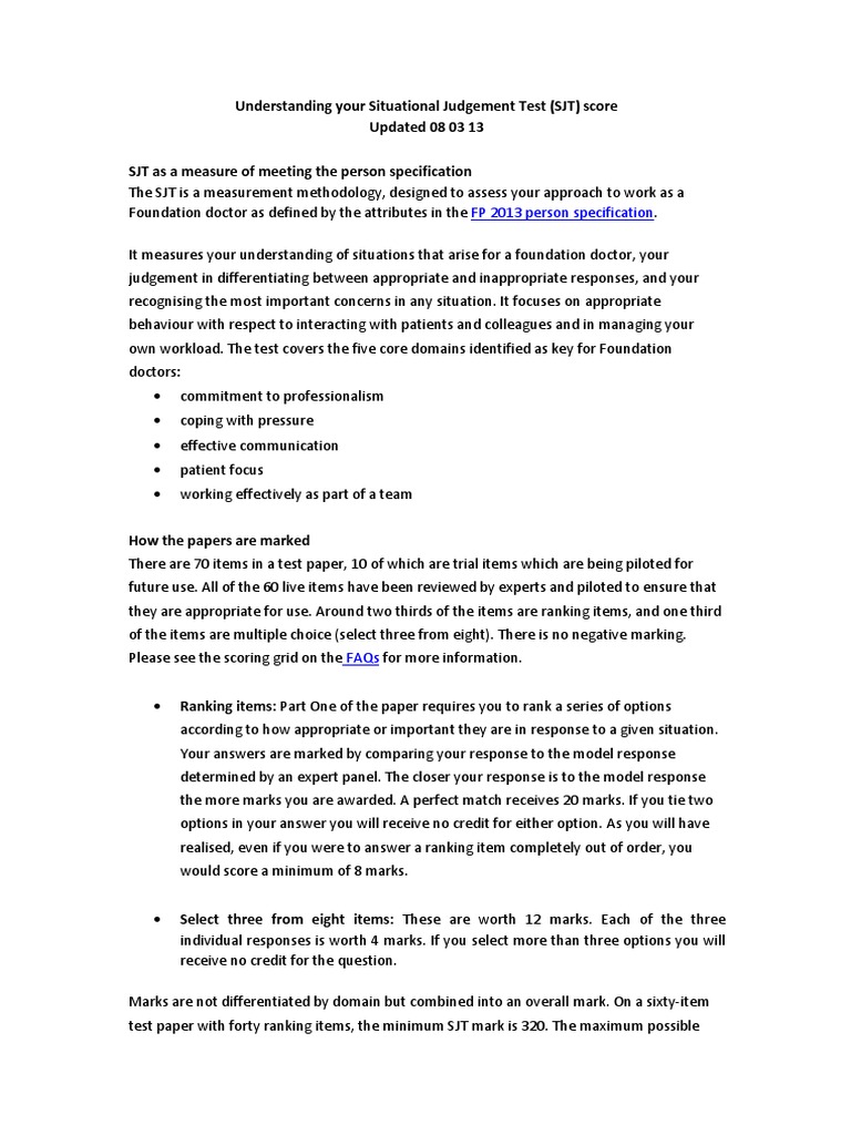 Understanding Your SJT Score FINAL | PDF | Standard Deviation | Statistics