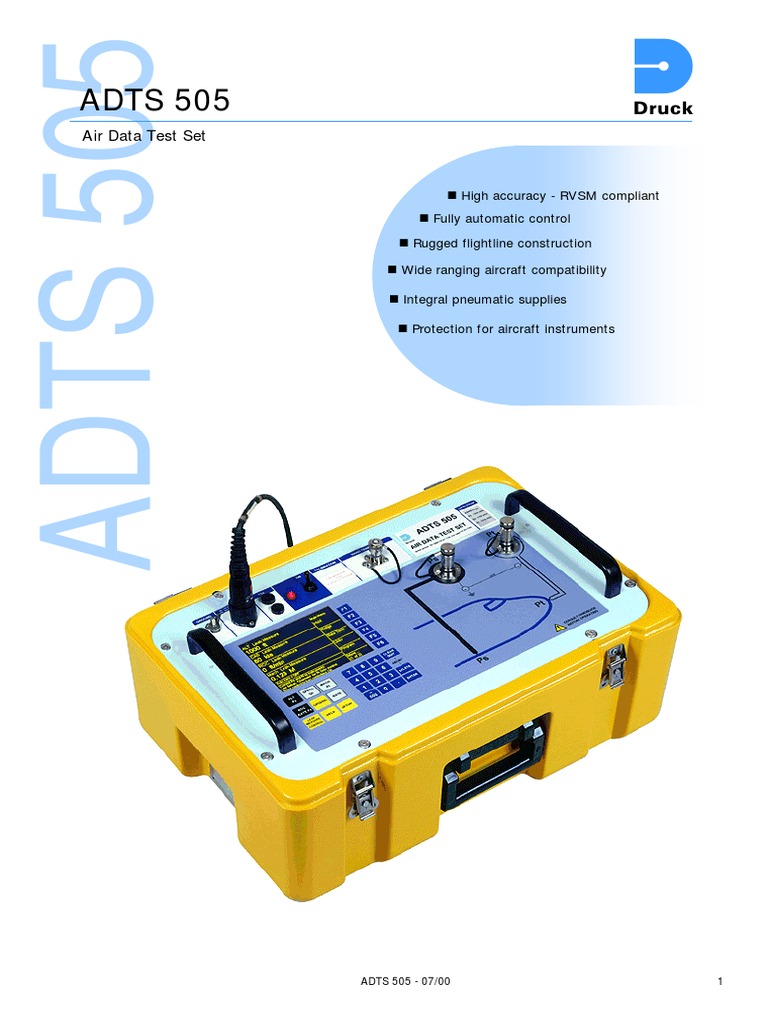 Adts 505 | PDF | Calibration | Airspeed