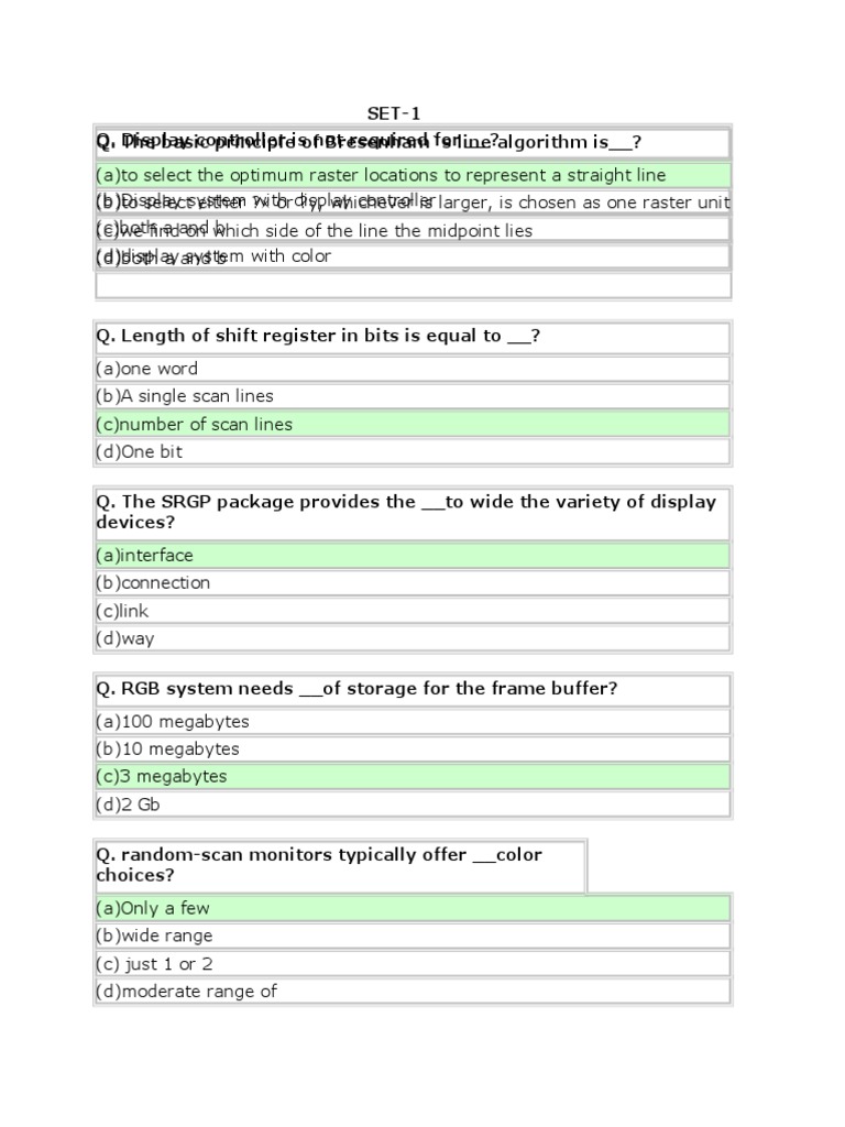 Computer Graphics MCQ'S | Computer Graphics | 3 D Computer Graphics