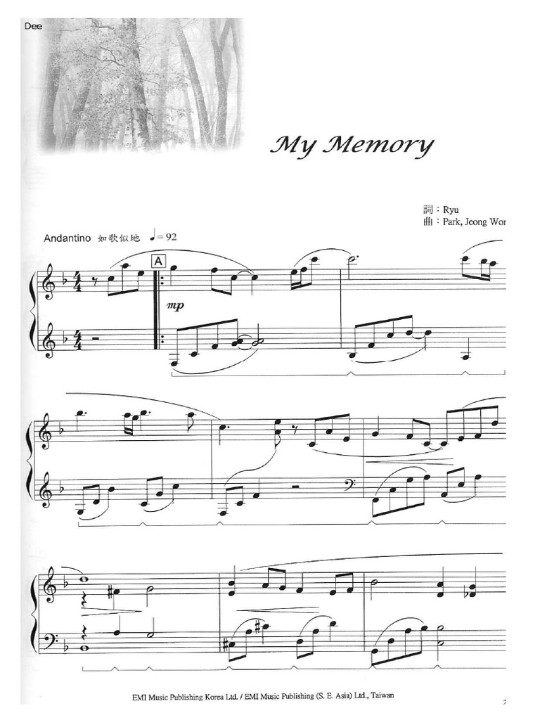 My Memory Piano | PDF