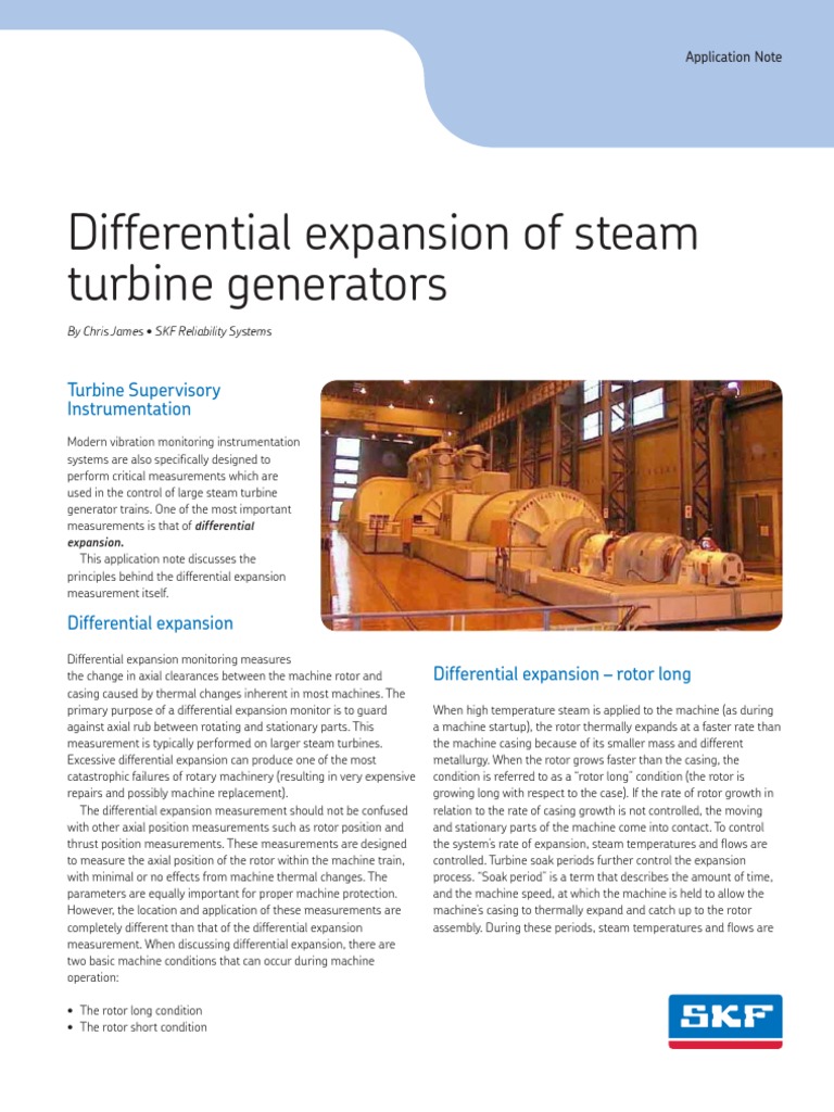 Differential Expansion of Steam Turbine Generators | PDF | Turbine ...