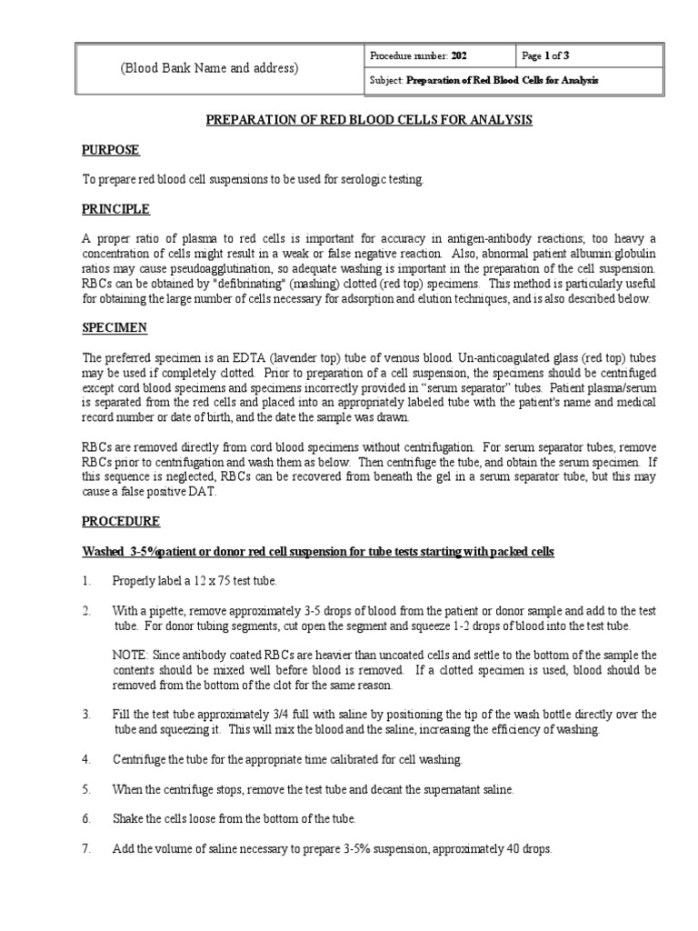 RCS Preparation | PDF | Blood Plasma | Blood