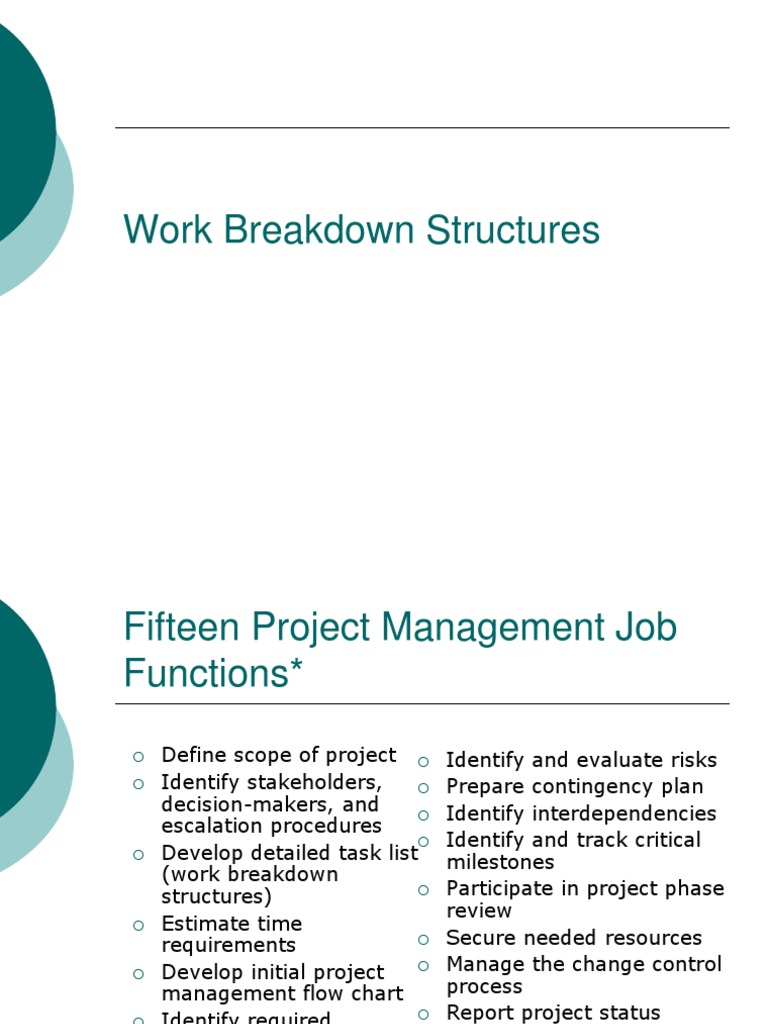 Work Breakdown Structures | PDF | Project Management | Product Development