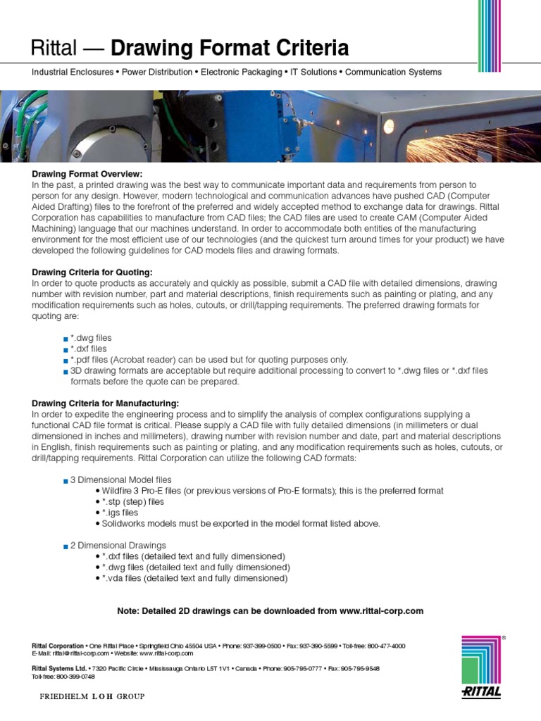 Rittal Drawing Format | PDF | Computer Aided Design | Fax