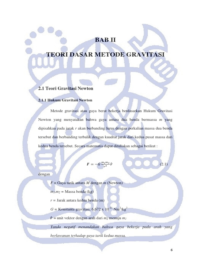 Teori Dasar Metode Gravitasi Geofisika | PDF