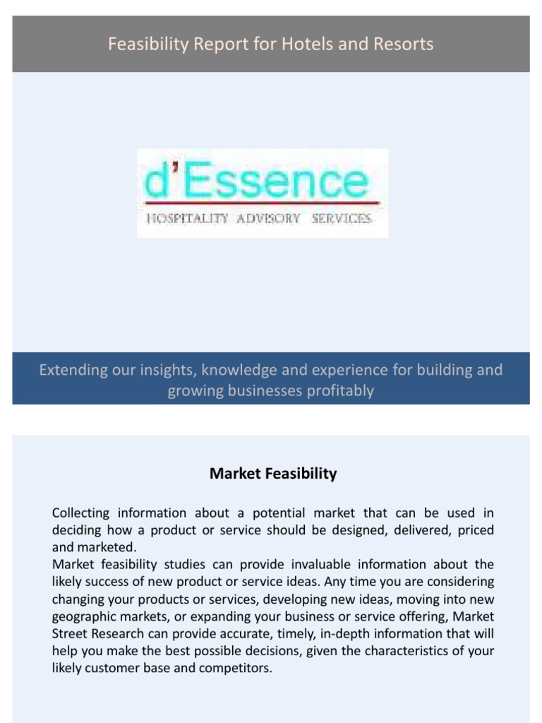 Hotel Feasibility Study Overview | PDF