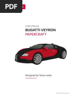 Papercraft Bugatti Veyron | PDF | Electric Vehicle | Vehicle Industry
