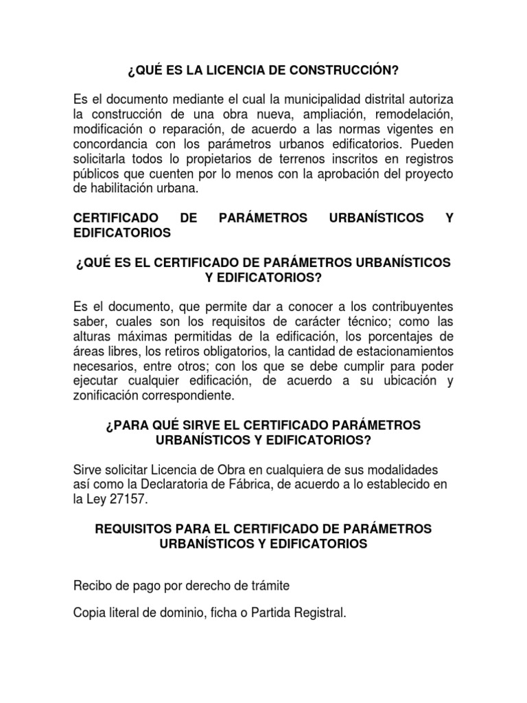 Qué Es La Licencia de Construcción | PDF | Impuestos | Contribuyente