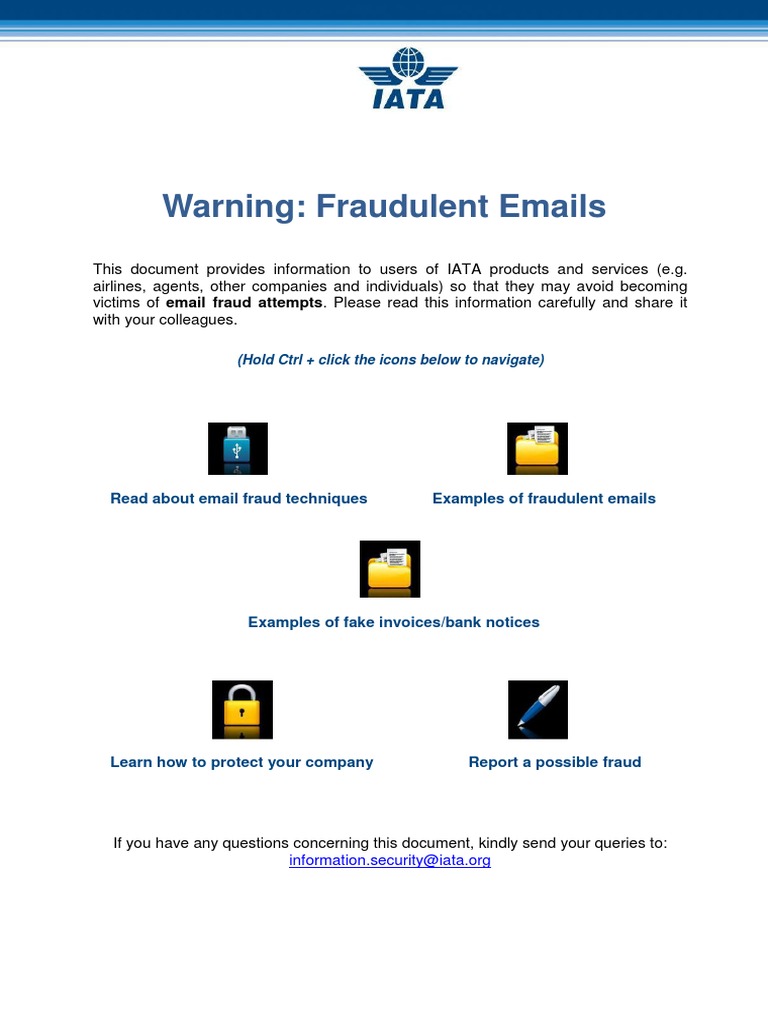 Fraudulent Emails Warning | PDF | Email | Fraud
