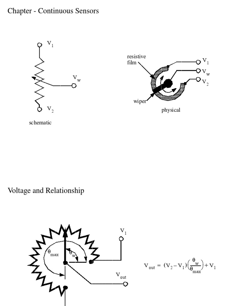 Chapter - Continuous Sensors: V V V V | PDF | Sensor | Signal ...
