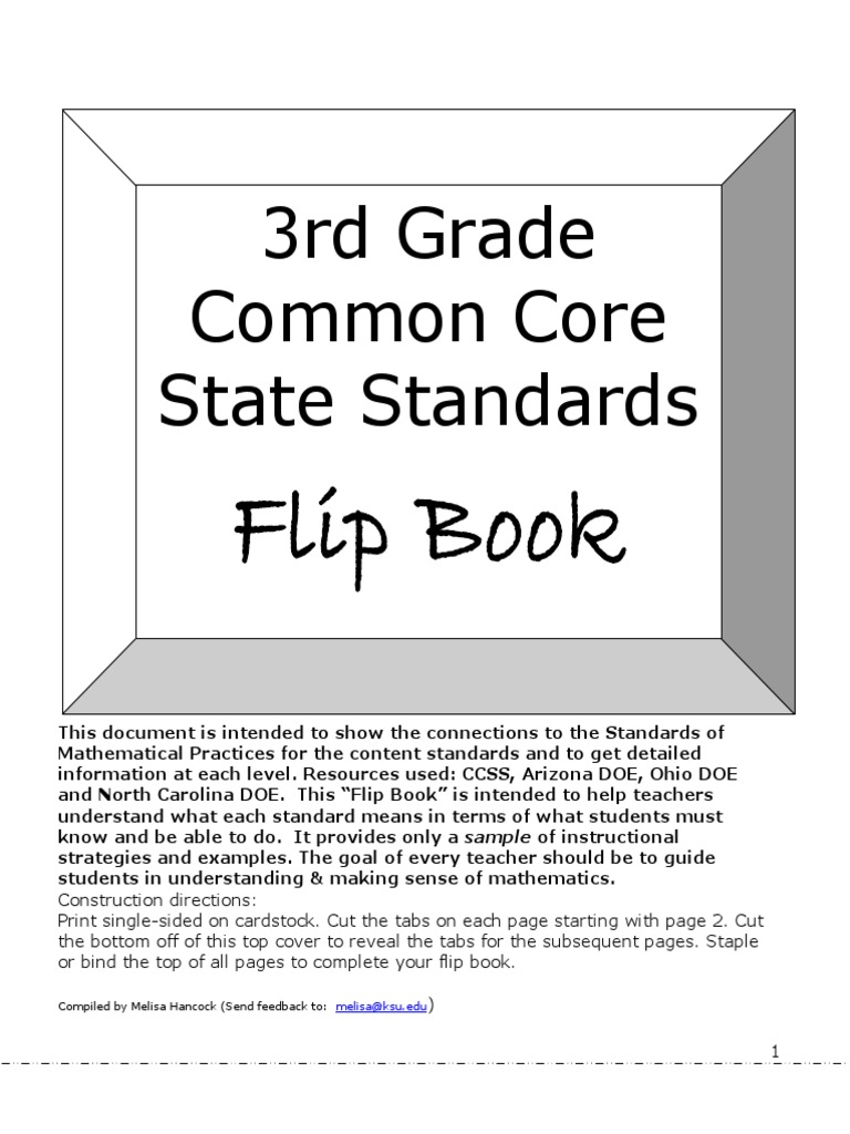 3rd Grade Math Flip Book Guide | PDF | Division (Mathematics ...