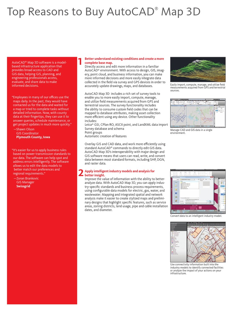Autocad Map 3d Top Reasons | PDF | Geographic Information System | Autodesk