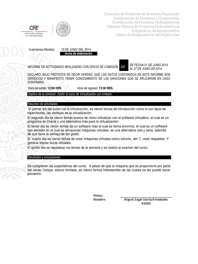 Formato Oficio de Comisión | PDF