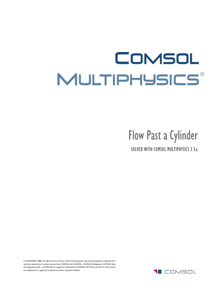 Flow Past A Cylinder: Solved With Comsol Multiphysics 3.5A | PDF ...