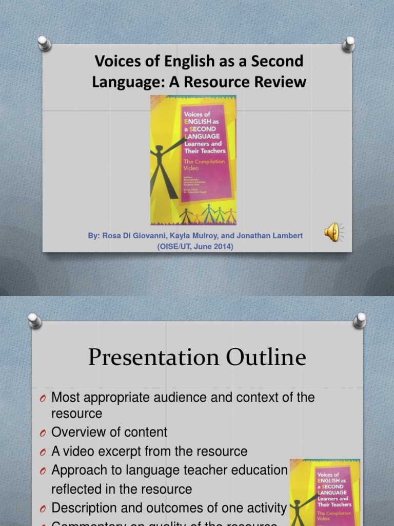 Voices of English: A Resource Review | PDF | English As A Second Or ...