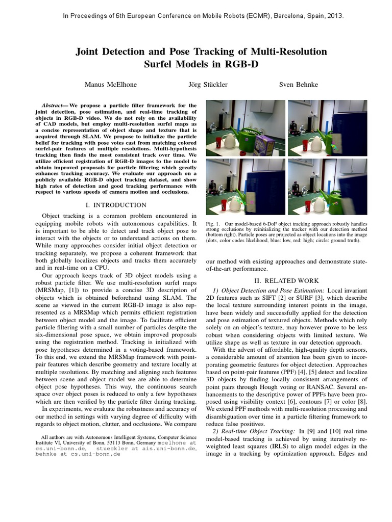 Joint Detection And Tracking Pdf 3 D Computer Graphics Cluster Analysis