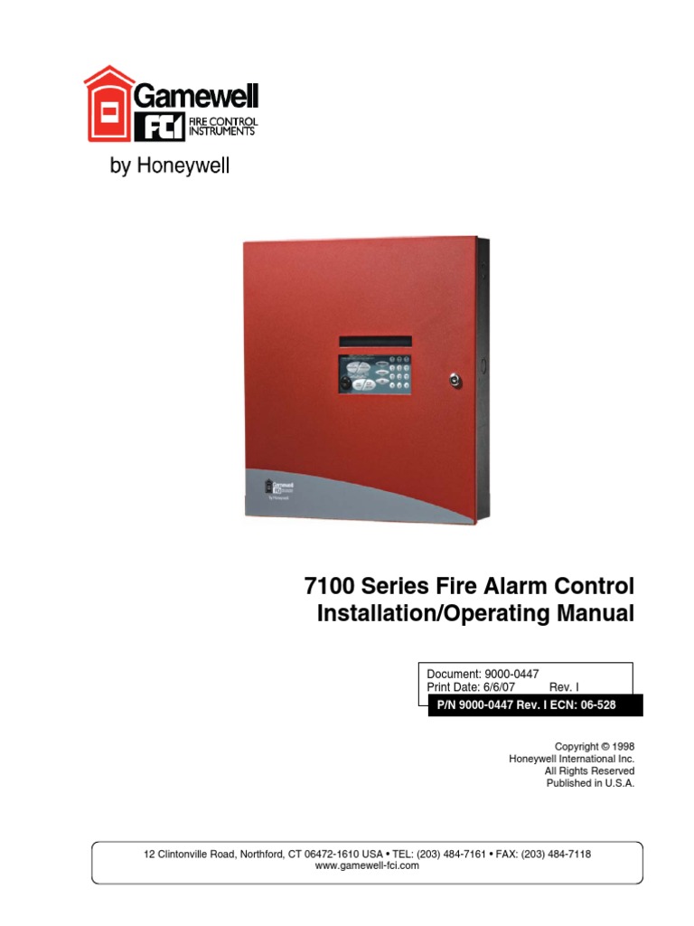 Serie 7100 Manual 9000 0447 Pdf Electrical Wiring Smoke