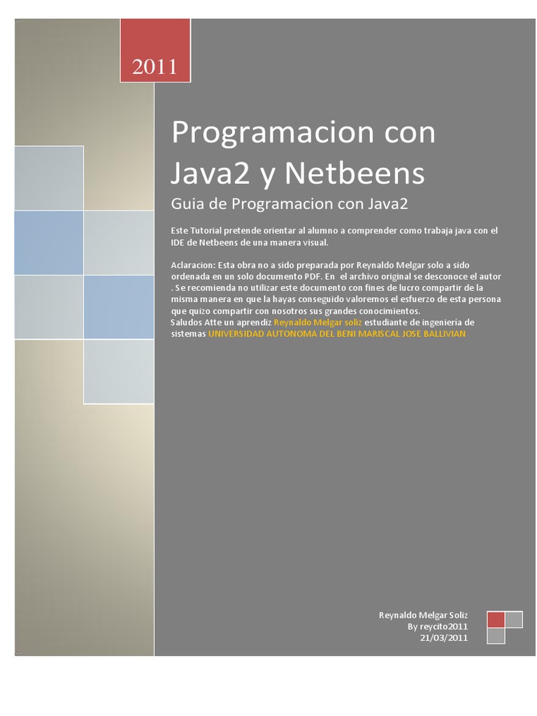 TutorialDeNetBeans Java2 | PDF | Ventana (informática) | Menú (Computación)