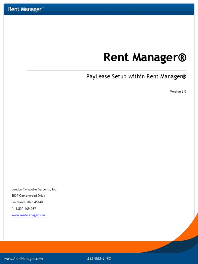 Rent Manager Guide | PDF | Cheque | Credit Card