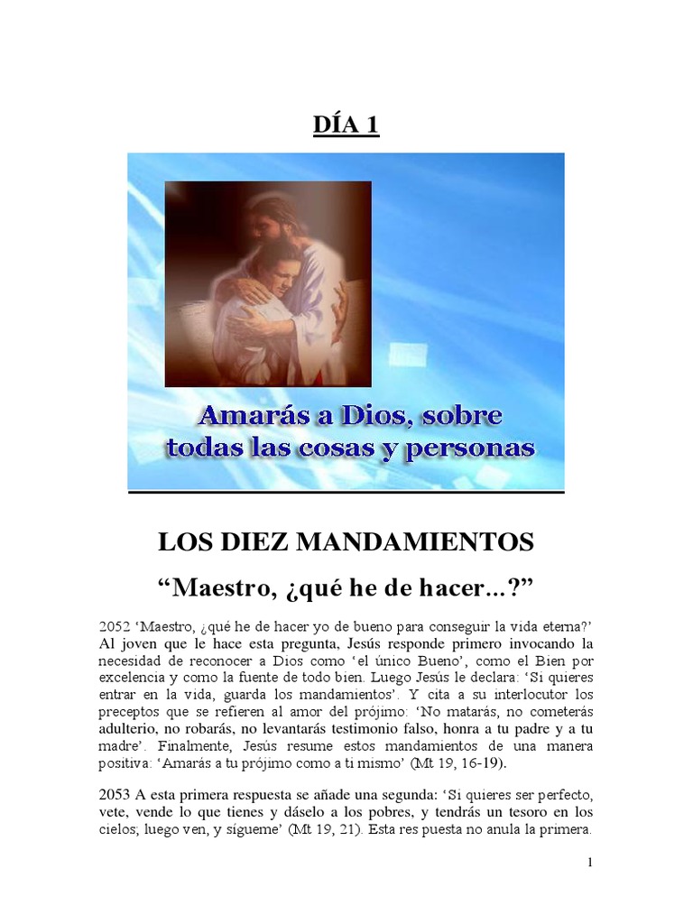 1 - Primer Mandamiento | PDF | Diez Mandamientos | Iglesia Católica