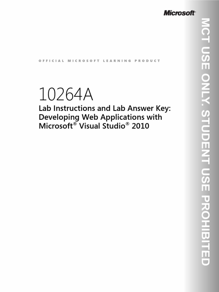 10264AD ENU LabManual | PDF | Microsoft Visual Studio | Model–View–Controller
