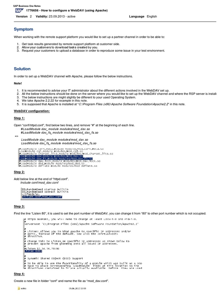 How To Configure A WebDAV (Using Apache) | PDF | Apache Http Server ...