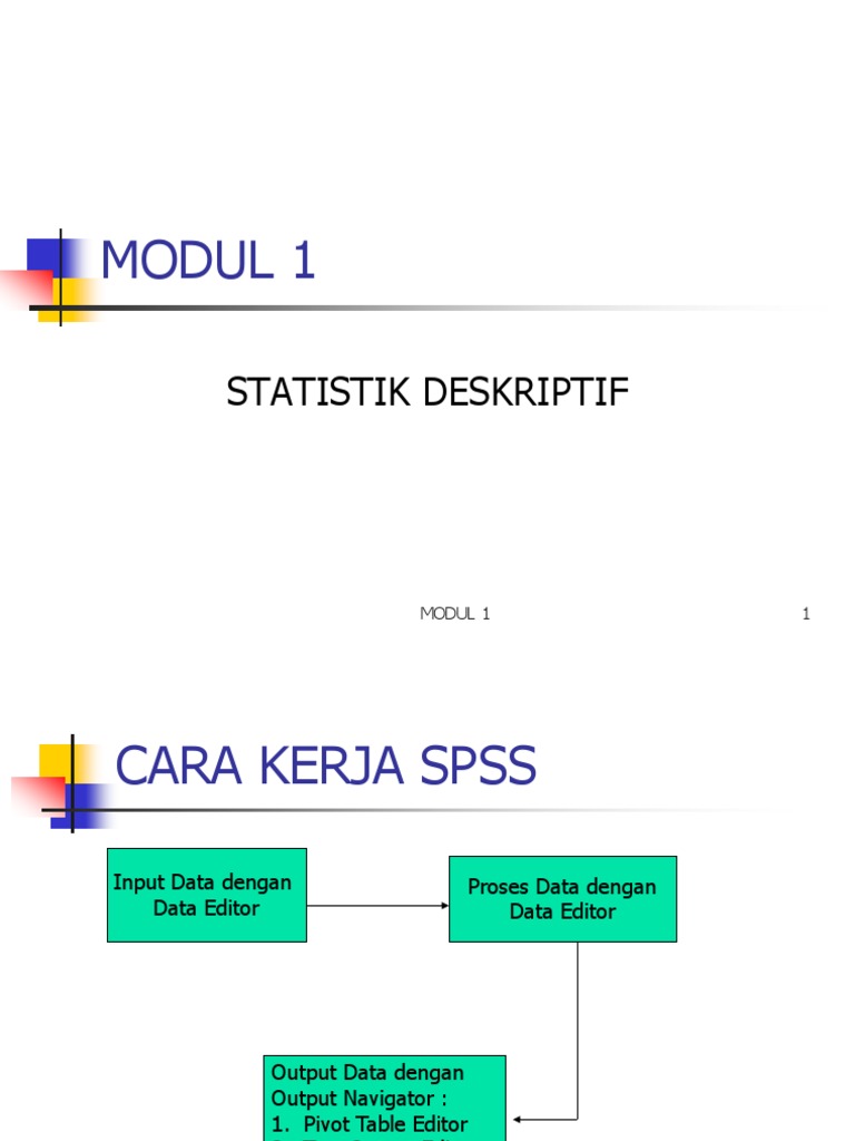 Panduan Penggunaan Modul SPSS | PDF | Metode & Bahan Ajar