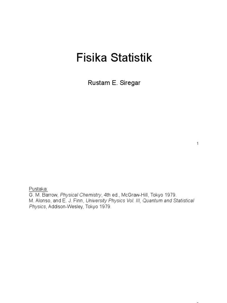 Fisika Statistik | PDF | Seni & Disiplin Bahasa