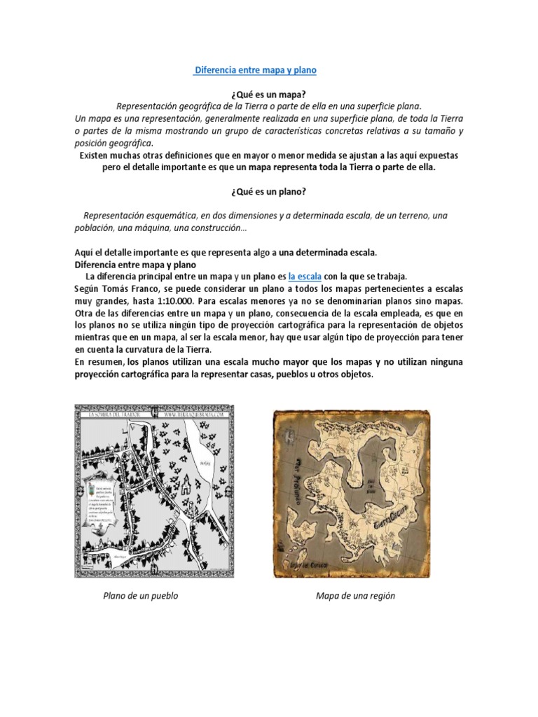 Mapas vs Planos: Diferencias Clave | PDF