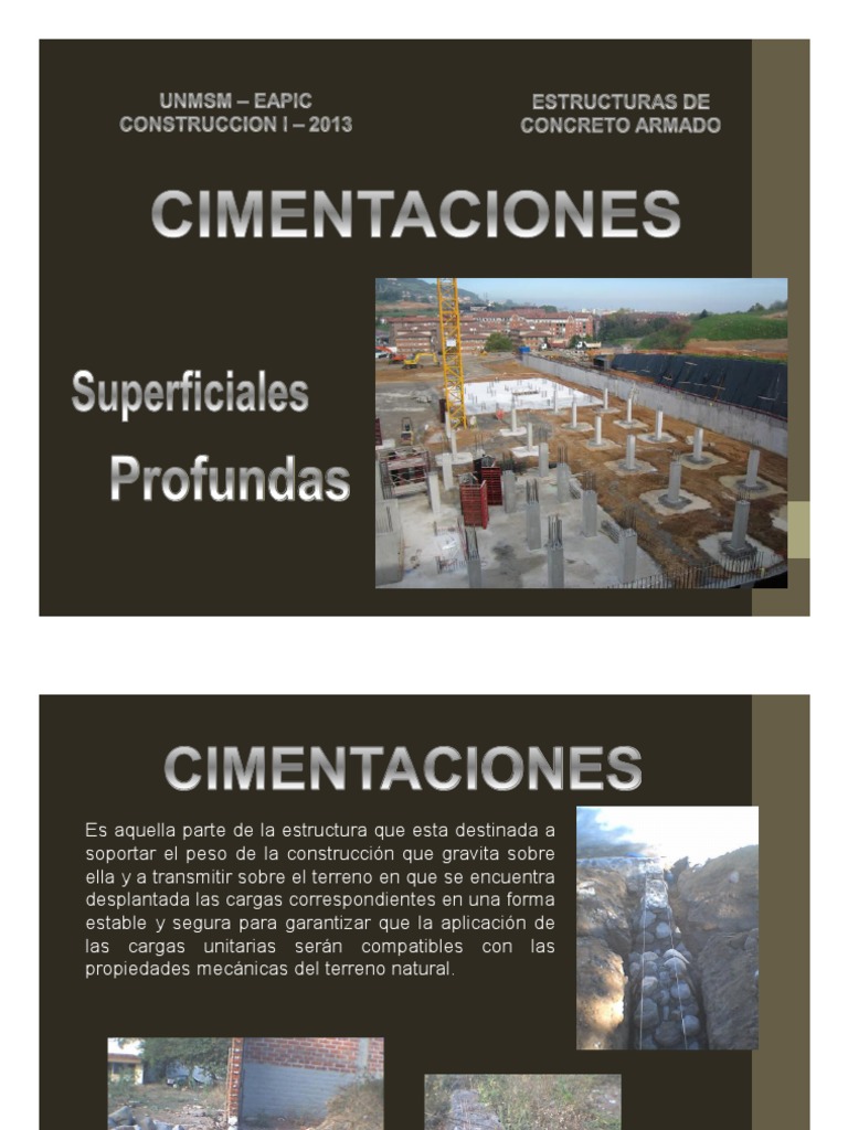 Tipos de cimientos para edificios | PDF | Fundación (Ingeniería) | Ingeniería de Edificación