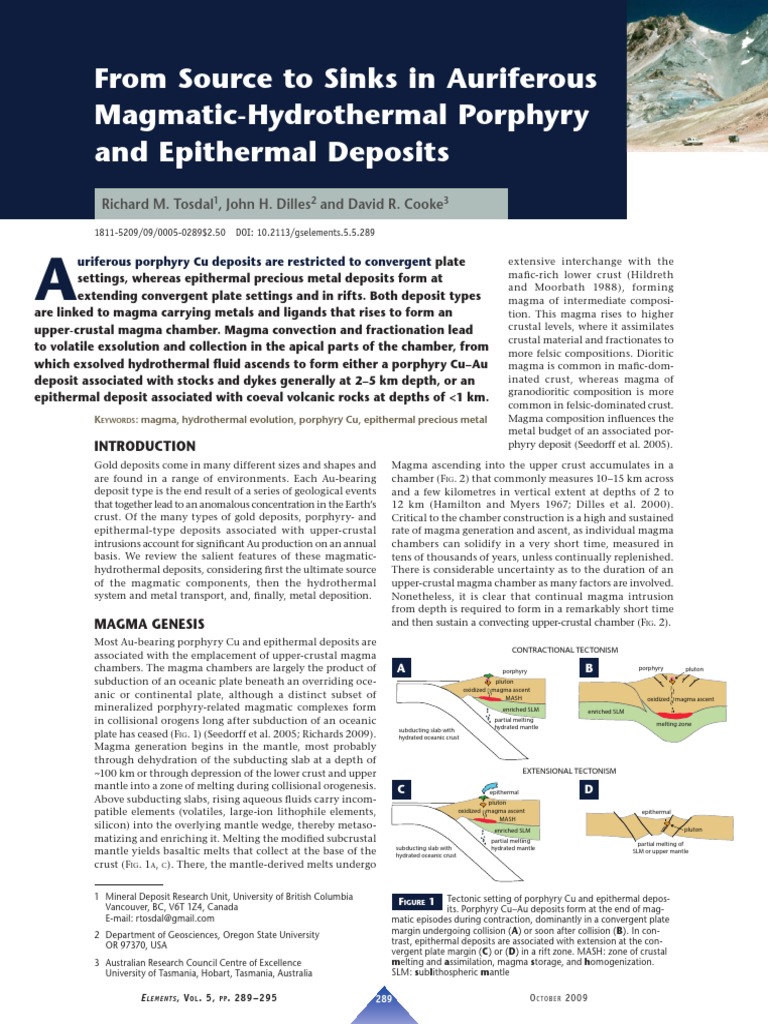 15 Tosdal Dilles Cooke Elements | PDF | Igneous Rock | Magma