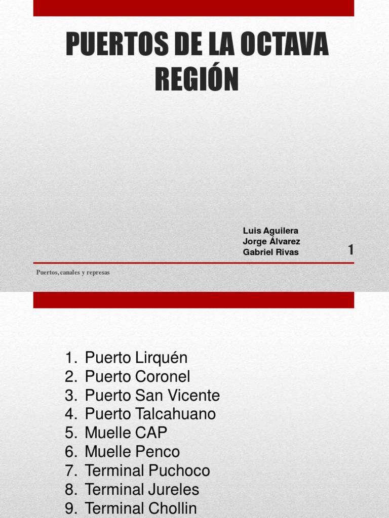 Puertos de la Octava Región de Chile | PDF | Puerto | Chile
