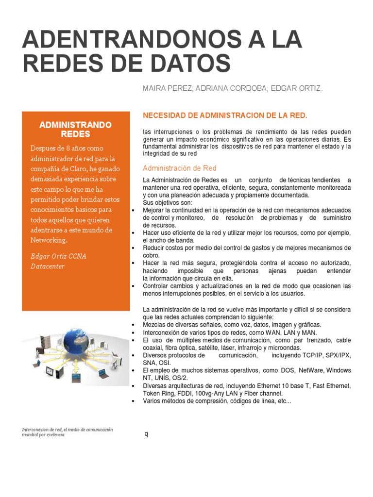 Adentrandonos A La Redes de Datos | PDF | Red de computadoras | Correo ...