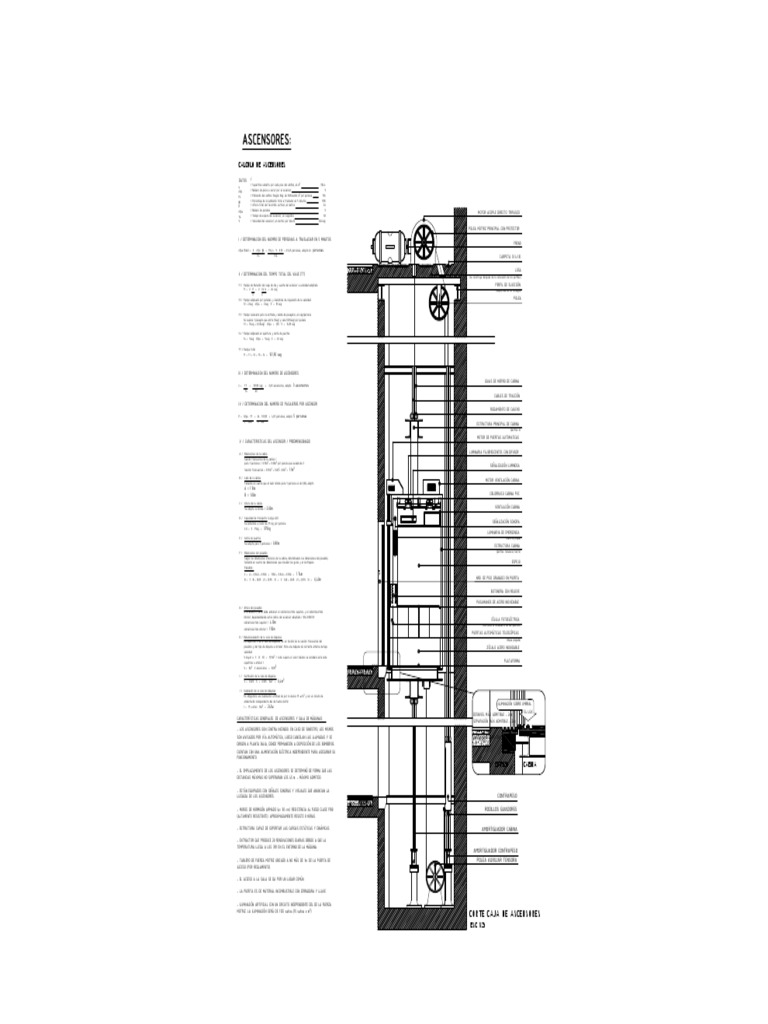 Calculo Ascensor | PDF | Ascensor | Ingeniería de Edificación