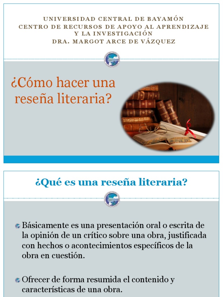 Como Hacer Una Resena Literaria | PDF | Autor | Libros