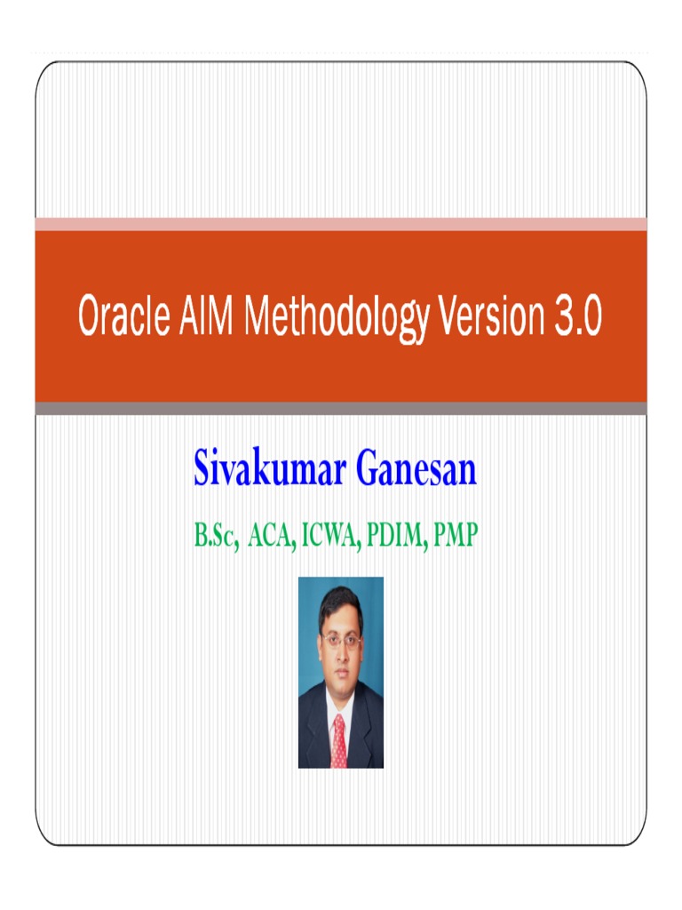 Oracle Aim Document Pdf Software Testing Project Management