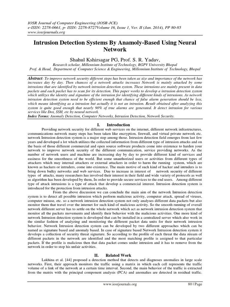 Intrusion Detection Systems by Anamoly-Based Using Neural Network | PDF | Secure Shell | Denial ...